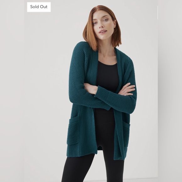 Pact | Sweaters | Pact Honeycomb Knit Openfront Cardigan Like New Sold ...
